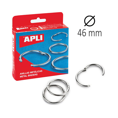 ANILHAS METAL PARA ENCADERNAÇÃO 51MM APLI Nº5 00455 - CAIXA 10 UNIDADES ...