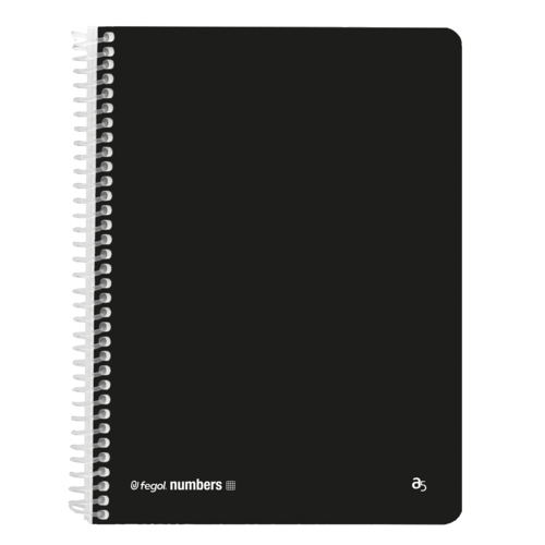 Caderno Espiral A5 Fegol Colors Black Quadriculado 80 Folhas | Olmar