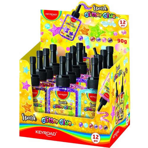 PURPURINA GLITTER KEYROAD SPARK 90GR CORES SORTIDAS KR972800 | Olmar