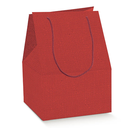 SACO CARTÃO COM ASA CORDÃO 305X225X420 LINHO VERMELHO 38026 | Olmar